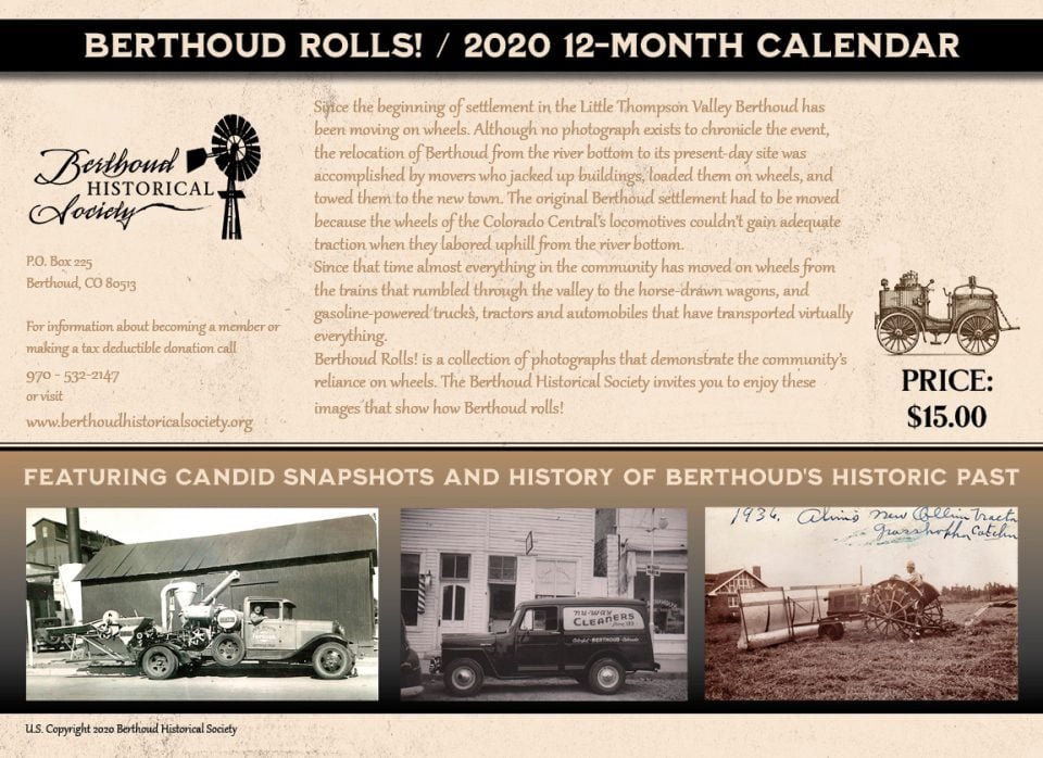 Purchase 2020 BHS Calendar – Welcome to the Berthoud Historical Society